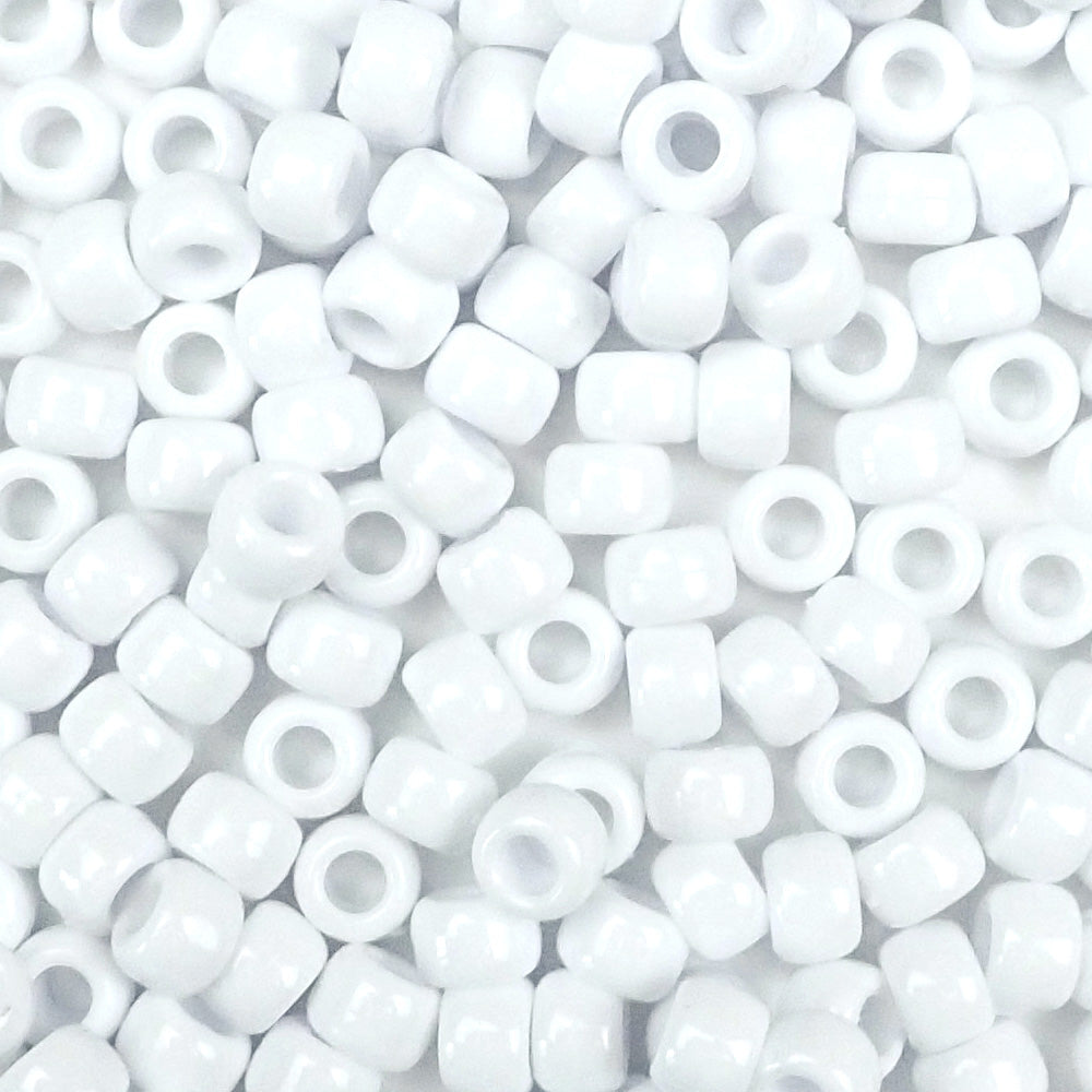 White Plastic Pony Beads – Bracelets, Jewelry & Crafts - Made in USA ...